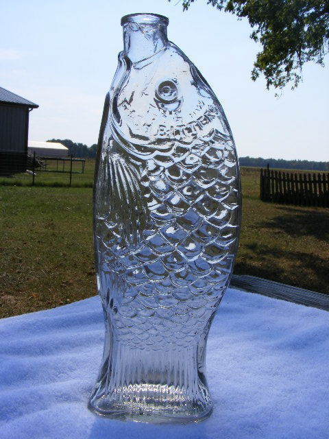 The Fish Bitters - clear glass - Antique Bottles at Auction